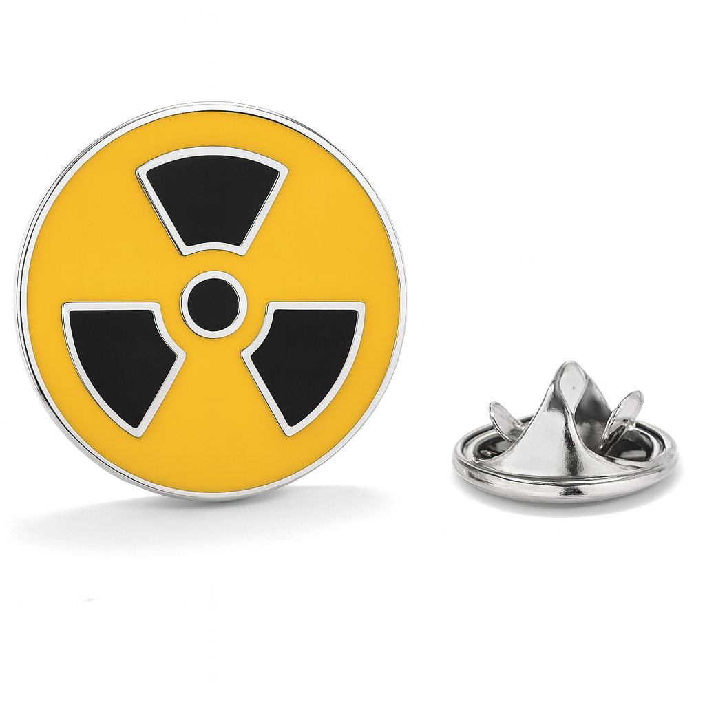 Radioactive Pin Radioactive Material Sign Pin Yellow and Black Enamel ...